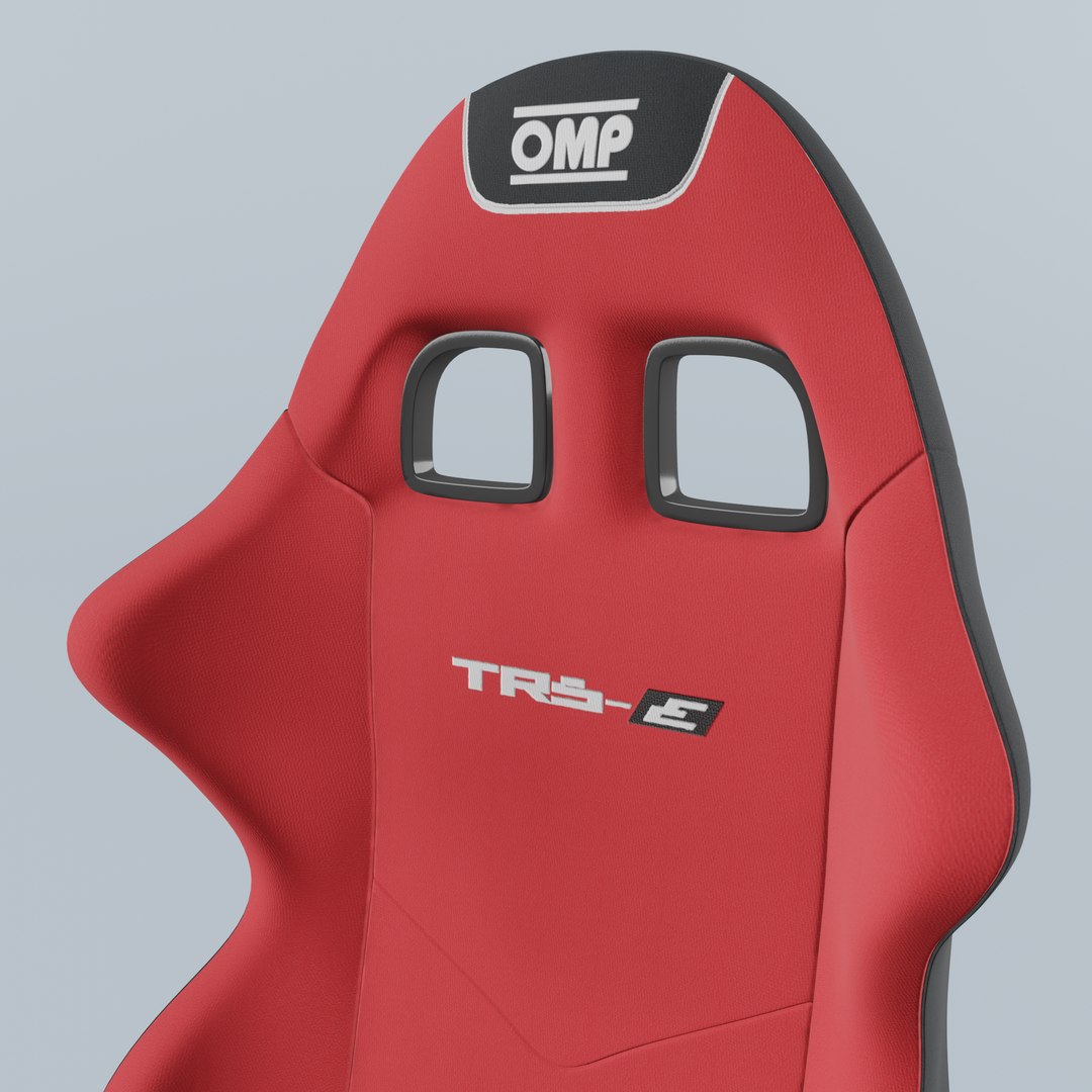OMP TRS-E Racing Red Seat 3D Model - TurboSquid 1794527
