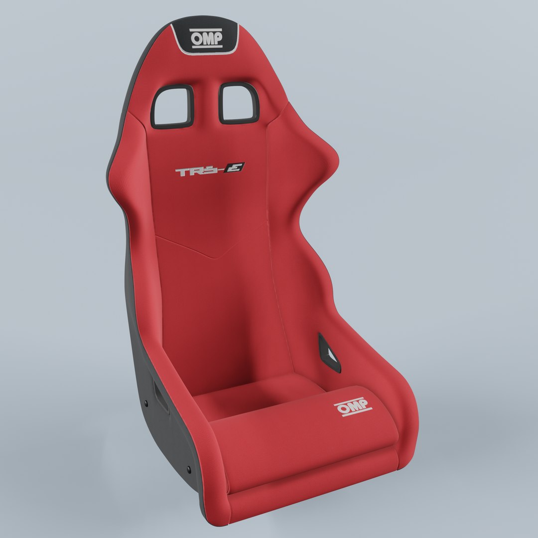 OMP TRS-E Racing Red Seat 3D Model - TurboSquid 1794527