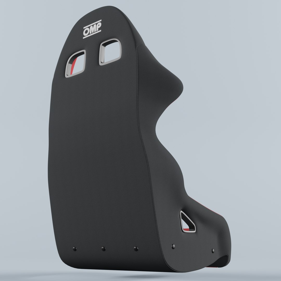 OMP TRS-E Racing Red Seat 3D Model - TurboSquid 1794527