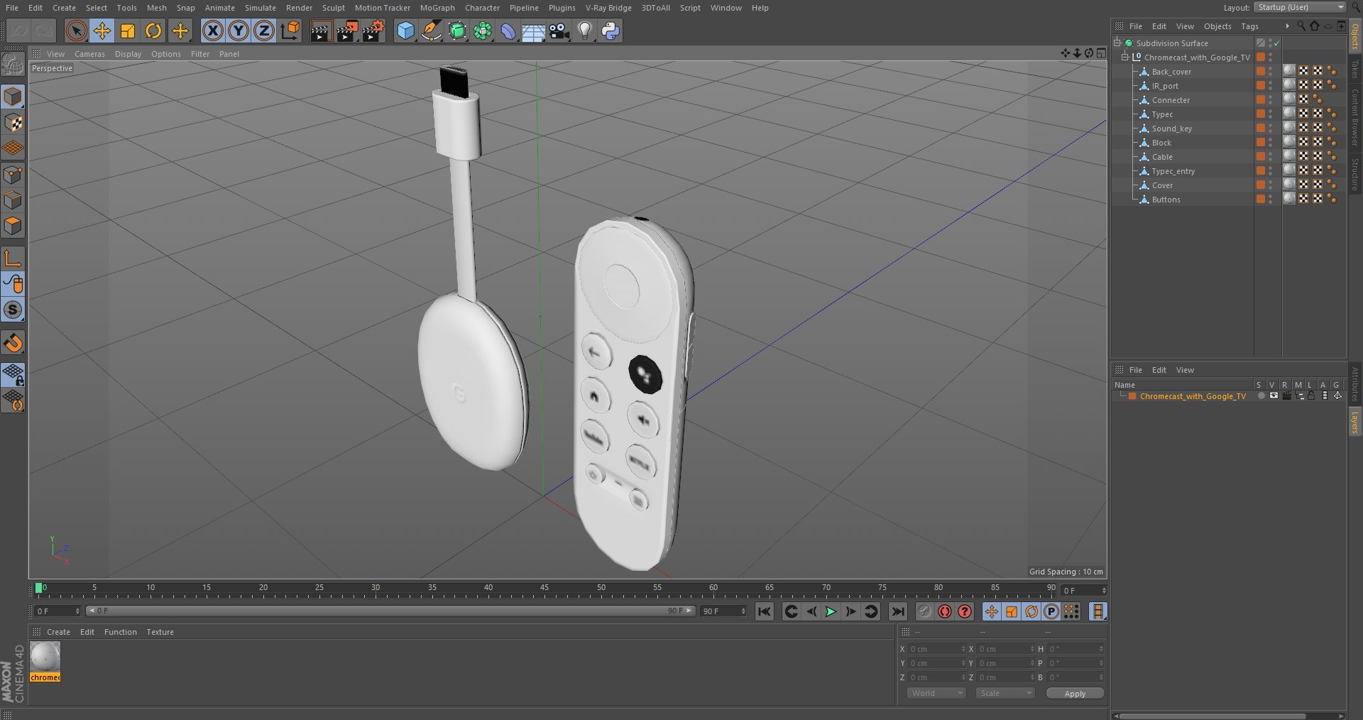 Chromecast With Google TV 3D - TurboSquid 2139745