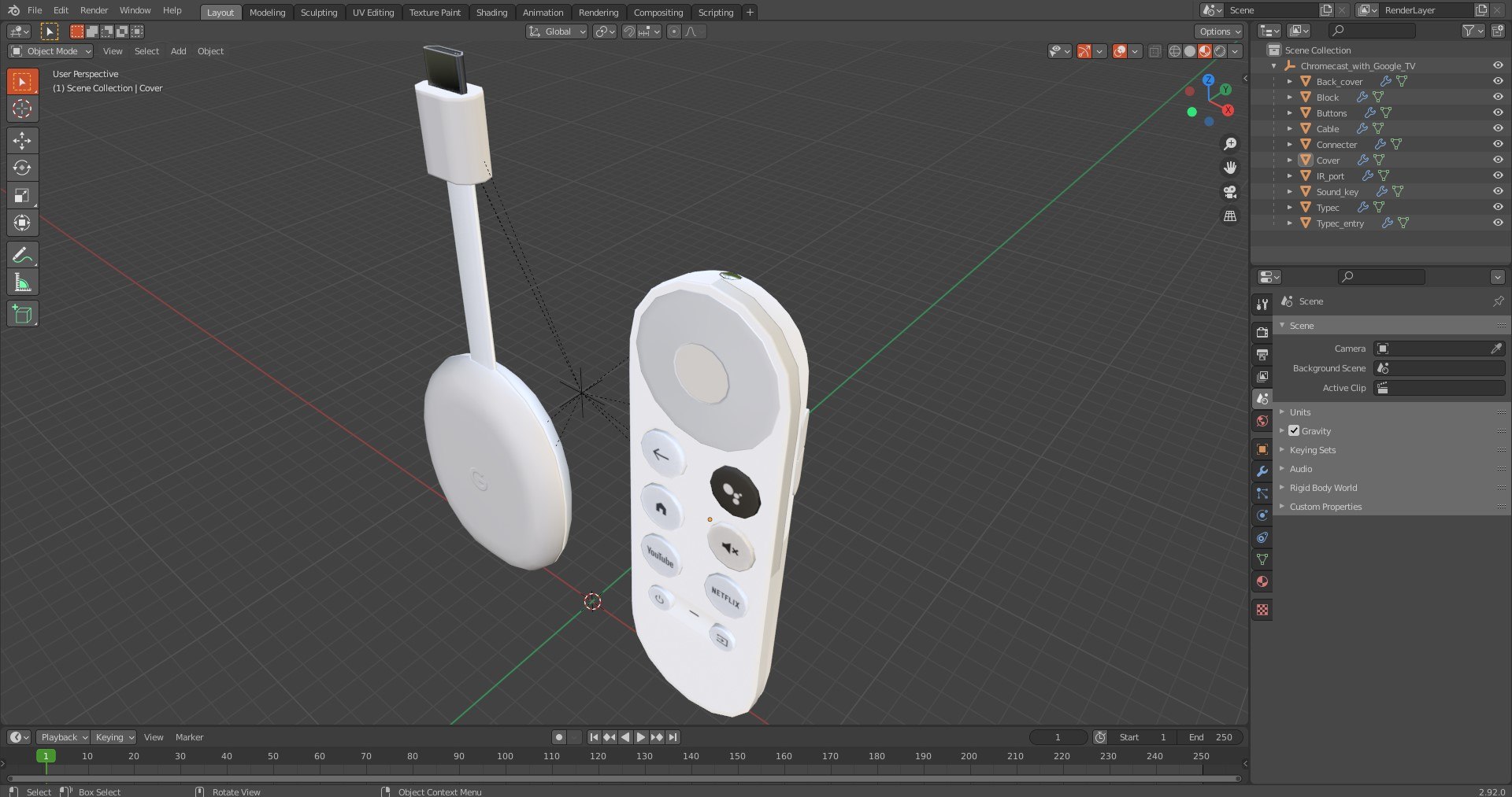 Chromecast With Google TV 3D - TurboSquid 2139745