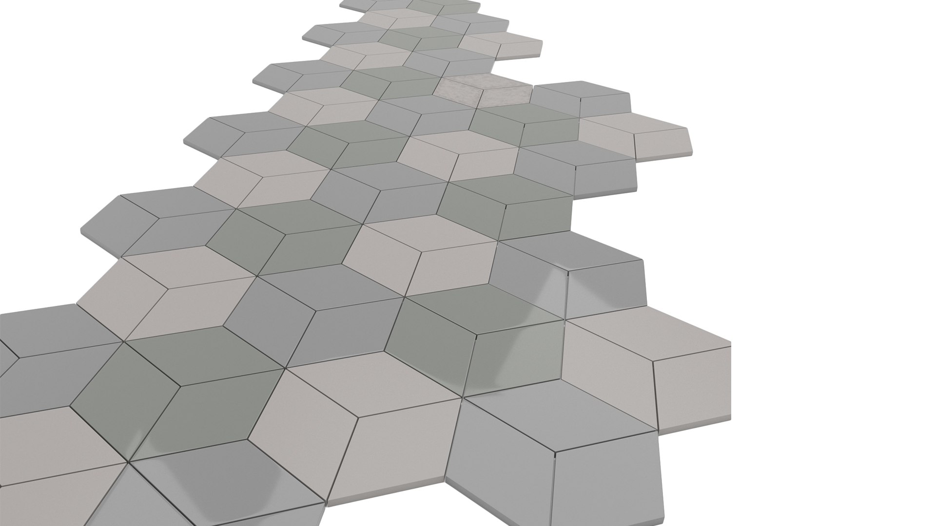 3D Hexagon Tiles Model - TurboSquid 2344336