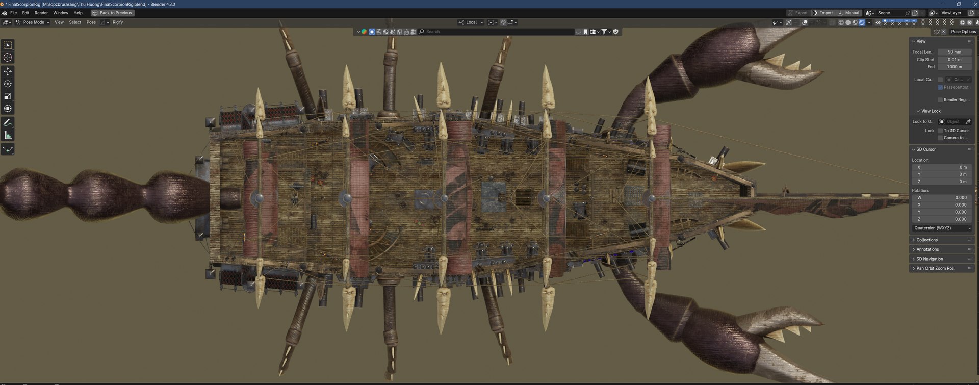 Scorpion War Ship Rig 3D Model - TurboSquid 2407061