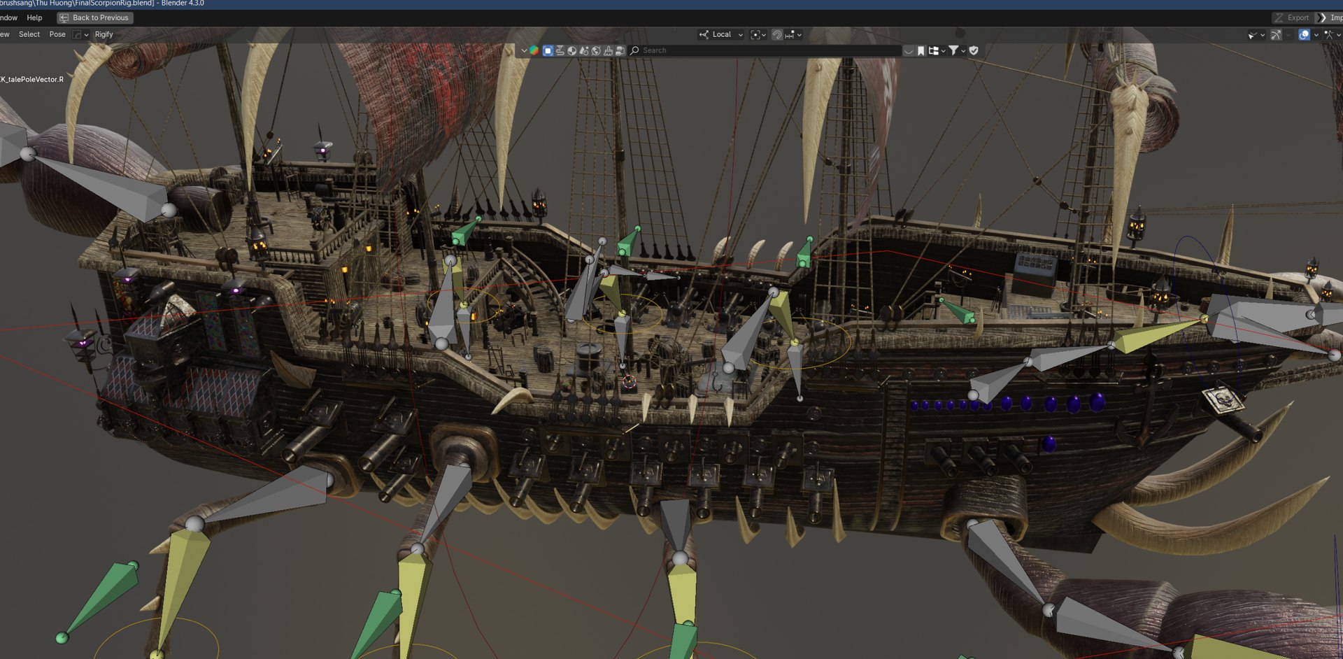 Scorpion War Ship Rig 3D Model - TurboSquid 2407061