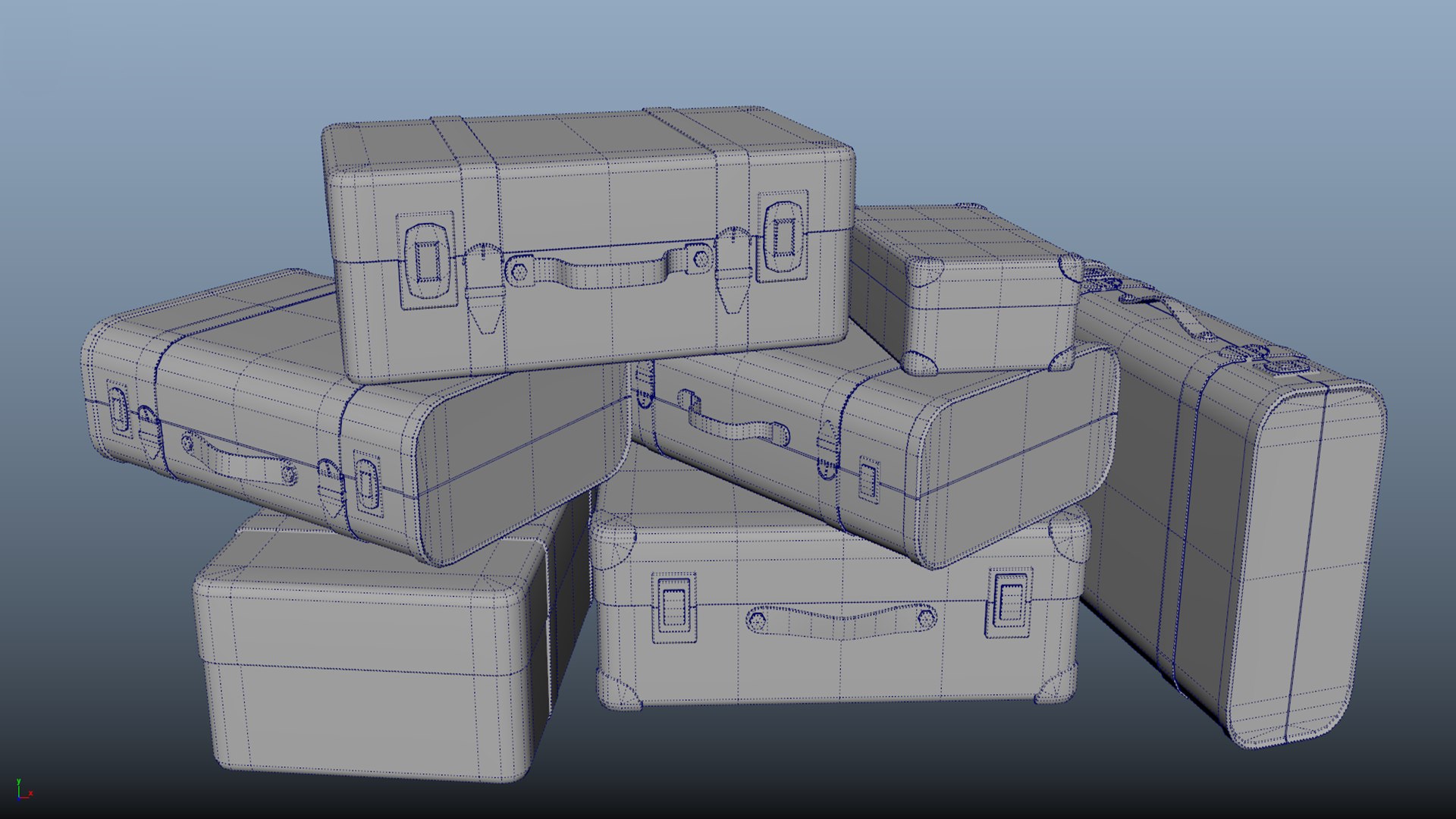 Travel Bag Suitcase Briefcase PBR Low-poly Game Ready 3D Model ...