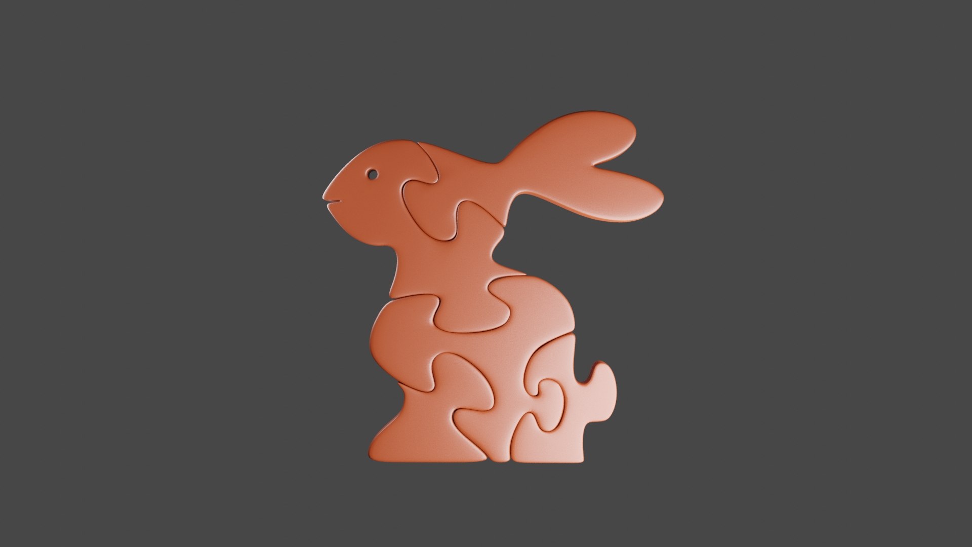 3D Puzzle Rabbit - TurboSquid 2060845