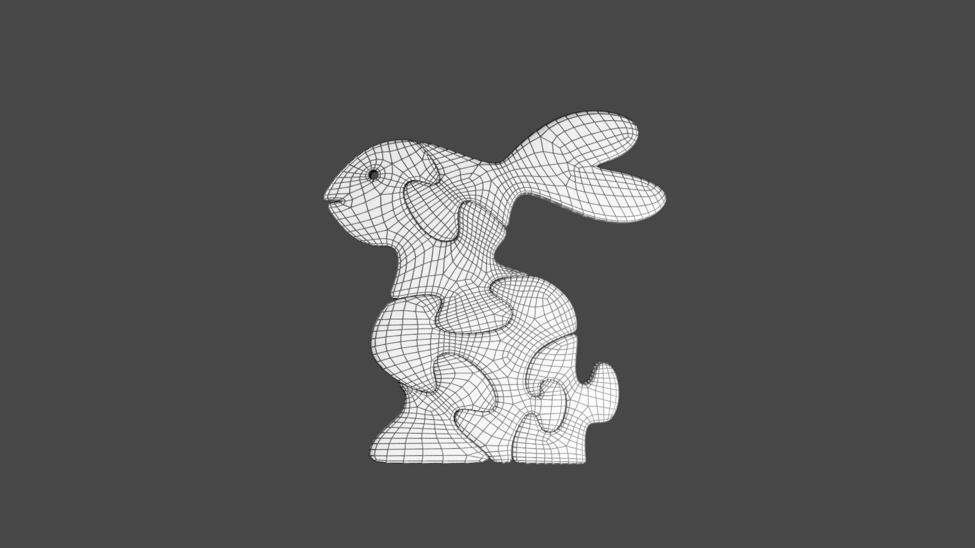 3D Puzzle Rabbit - TurboSquid 2060845