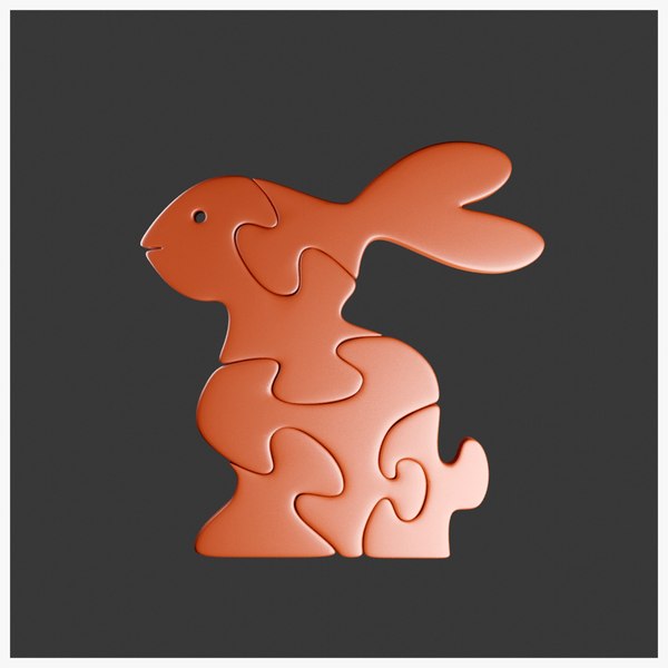modelo 3d Puzzle Rabbit - TurboSquid 2060845