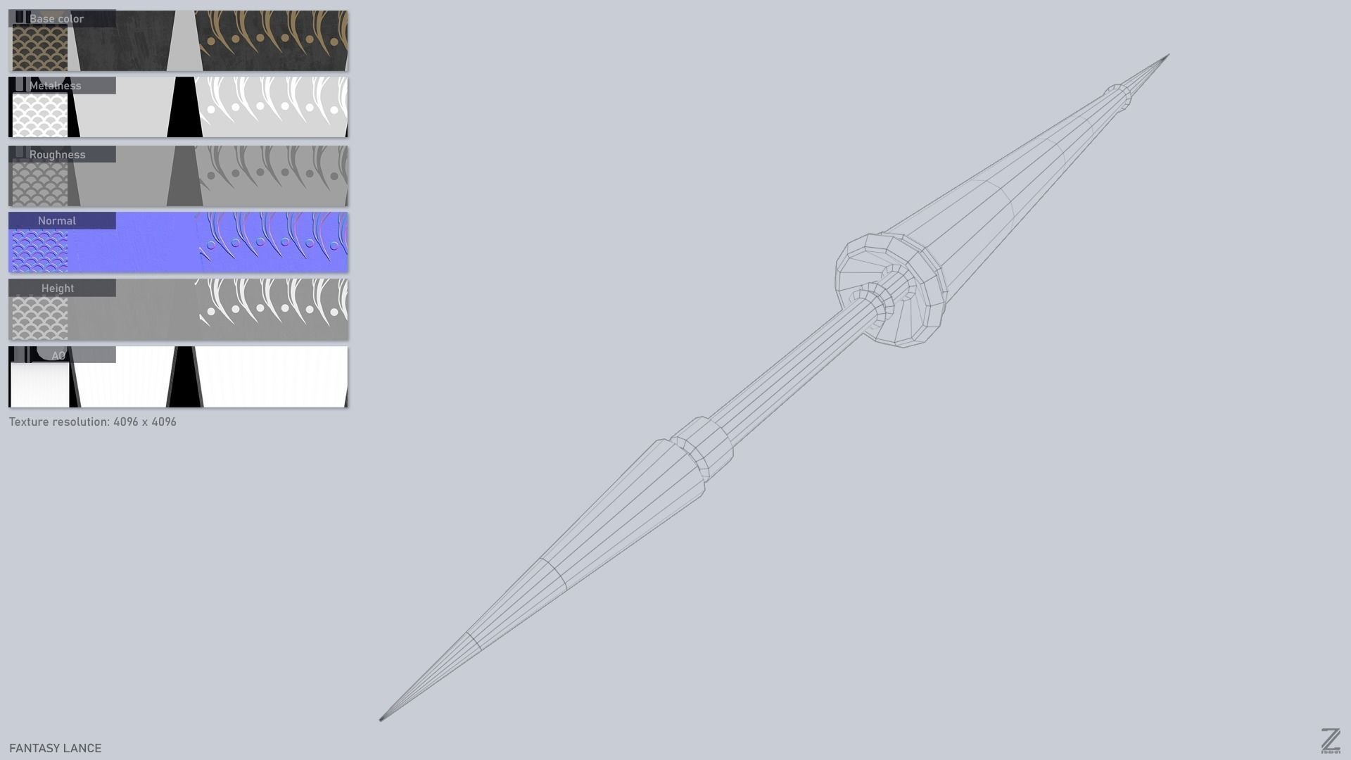 Fantasy Lance 3D - TurboSquid 2237662