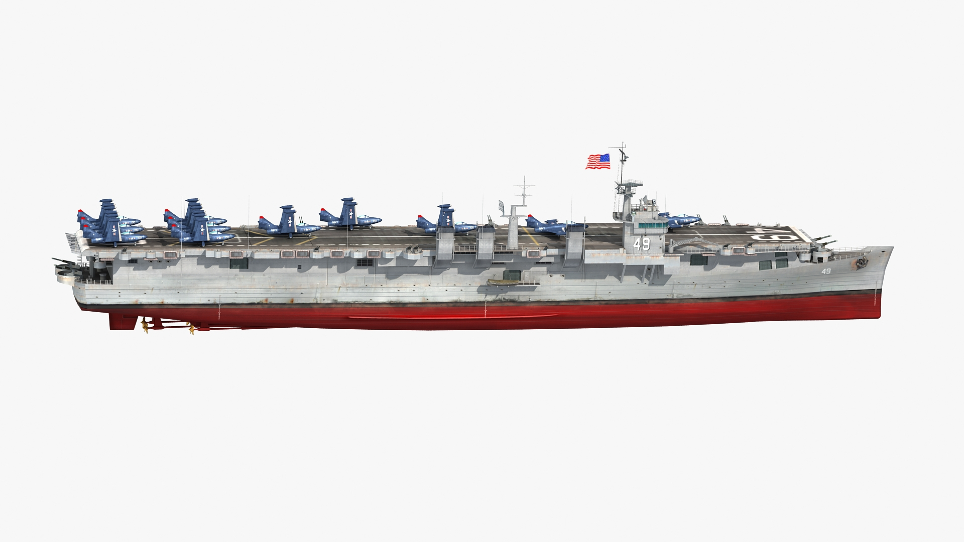 USS Wright CVL-49 Light Aircraft Carrier 3D Model - TurboSquid 2196537