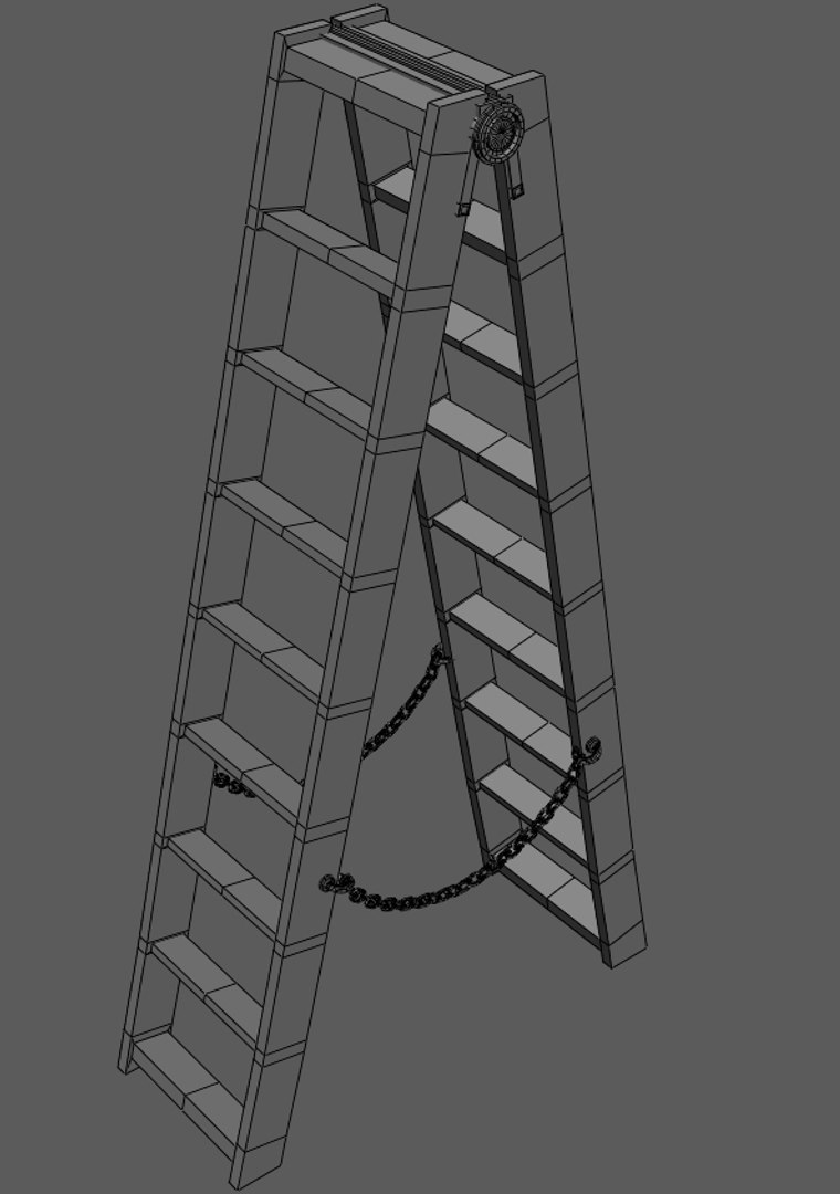 3D Step Ladder Wood | 1143148 | TurboSquid