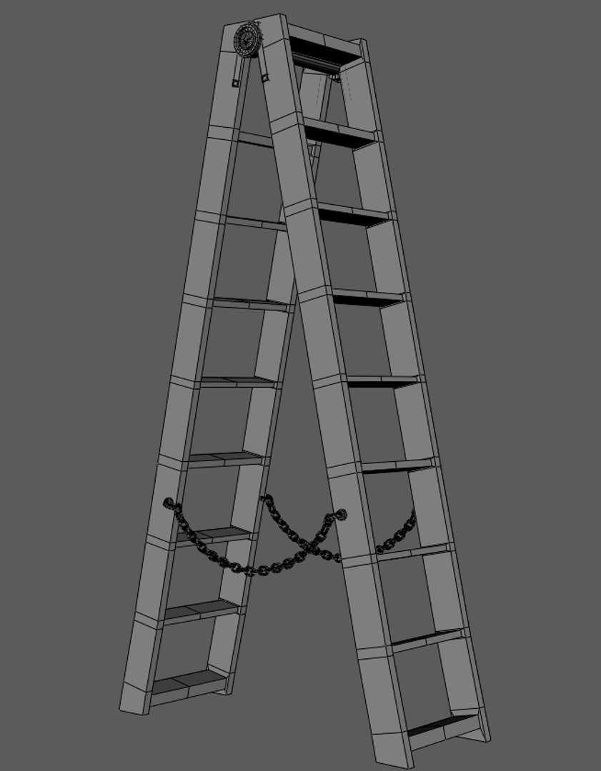 3D Step Ladder Wood | 1143148 | TurboSquid