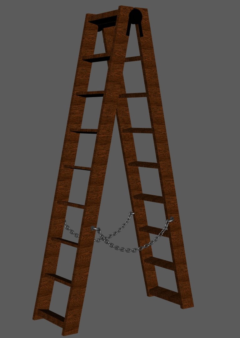 3D Step Ladder Wood | 1143148 | TurboSquid