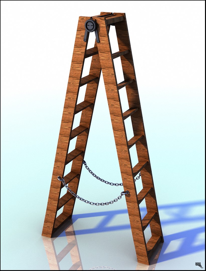 3D Step Ladder Wood | 1143148 | TurboSquid