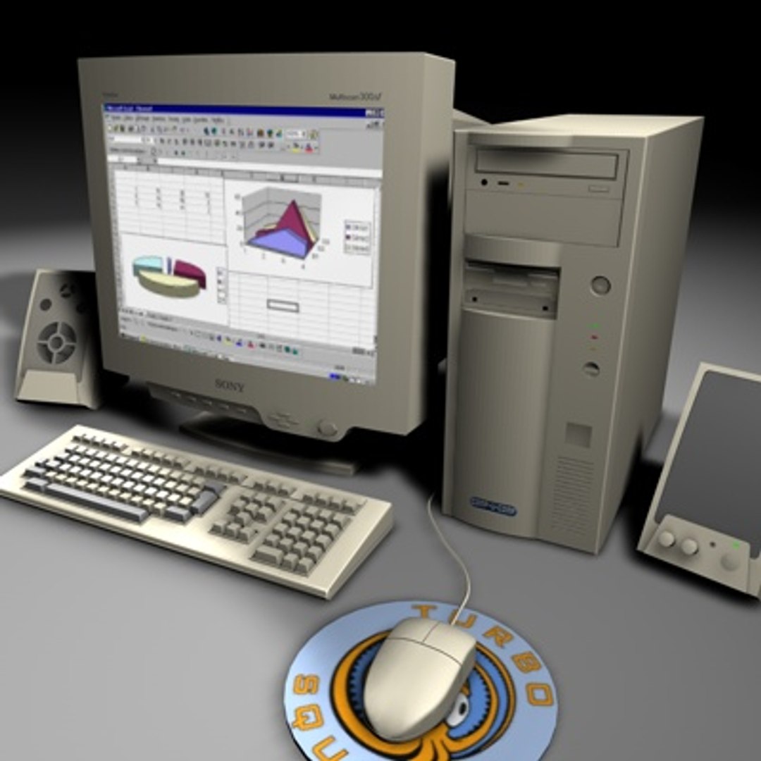 3d Model Desktop Computer