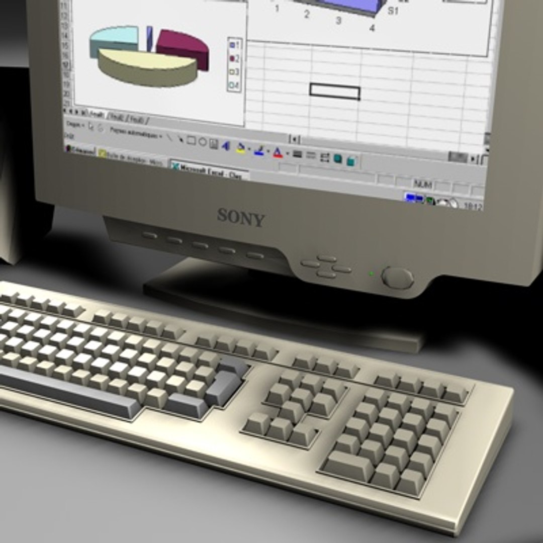 3d Model Desktop Computer