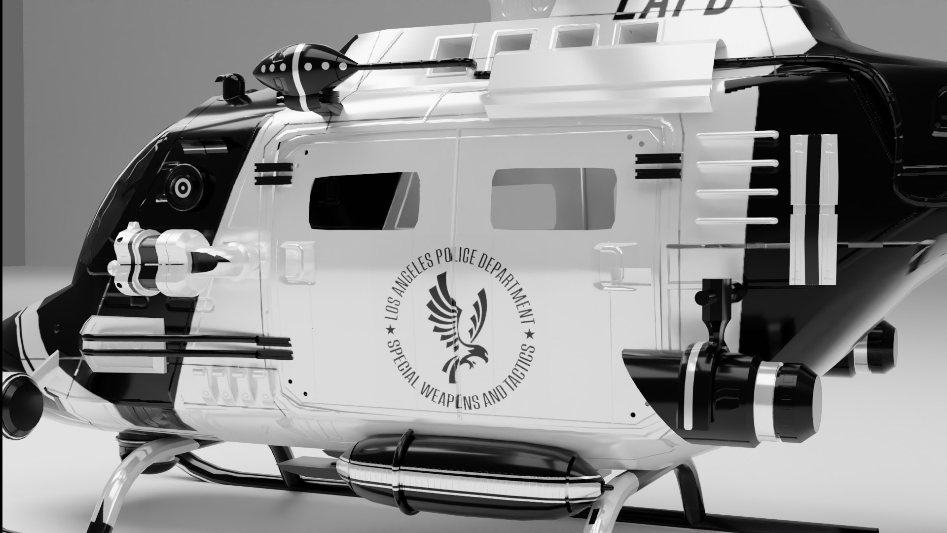LAPD Helicopter 3D Model - TurboSquid 2101099