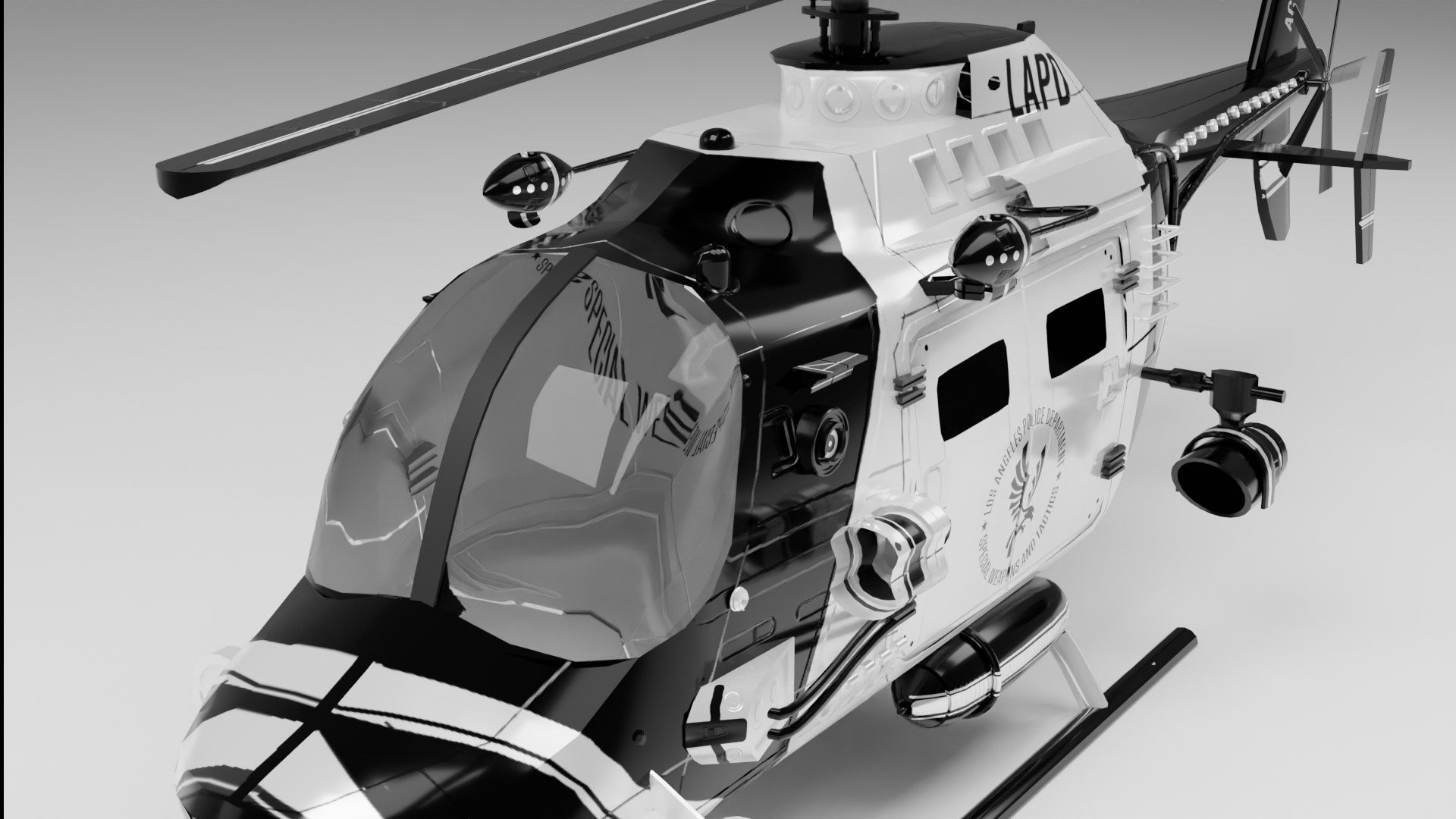 LAPD Helicopter 3D Model - TurboSquid 2101099