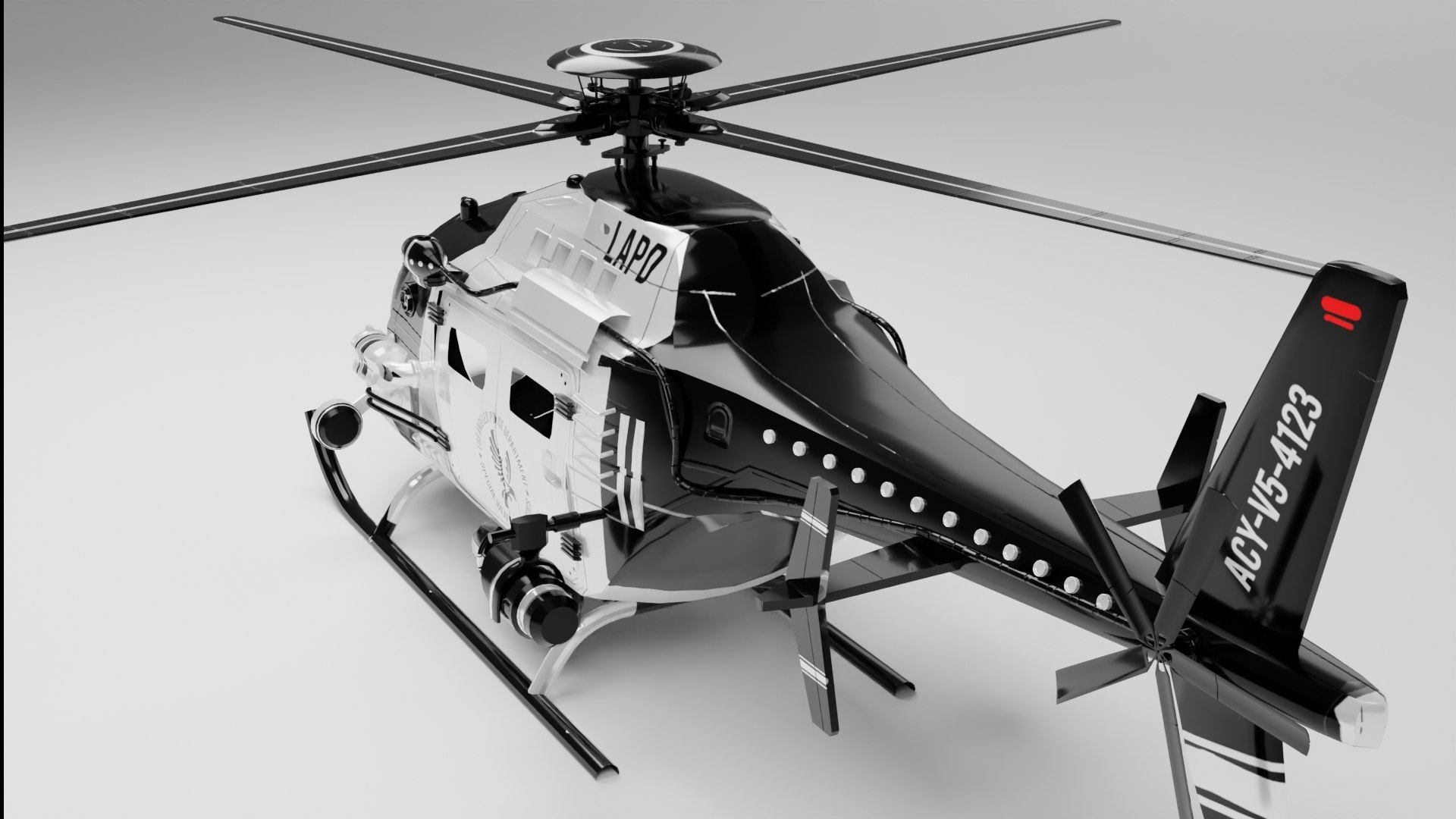 LAPD Helicopter 3D Model - TurboSquid 2101099