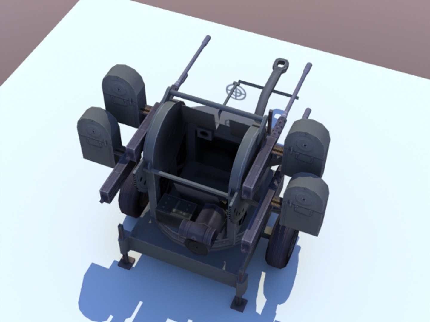 Browning M55 Quad Mount 3d Max