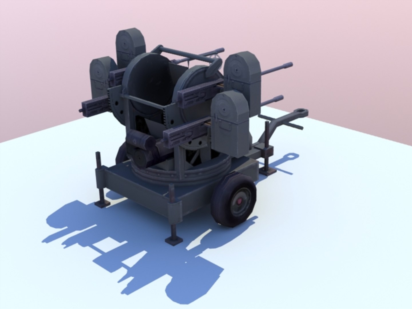 Browning M55 Quad Mount 3d Max