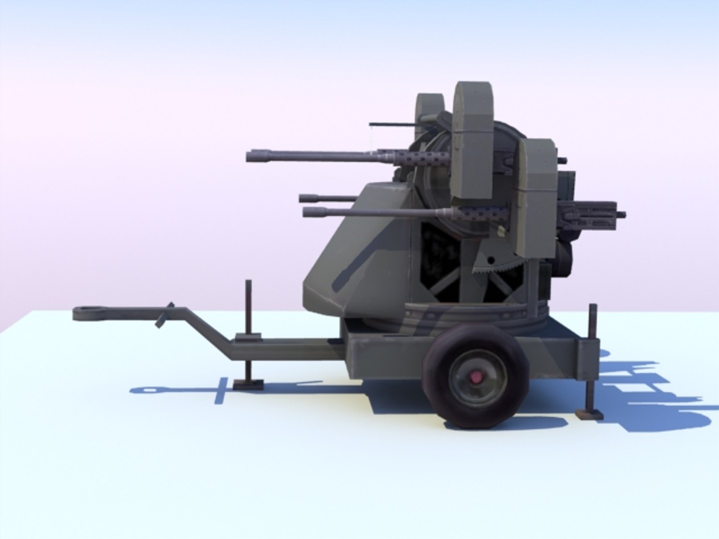 Browning M55 Quad Mount 3d Max