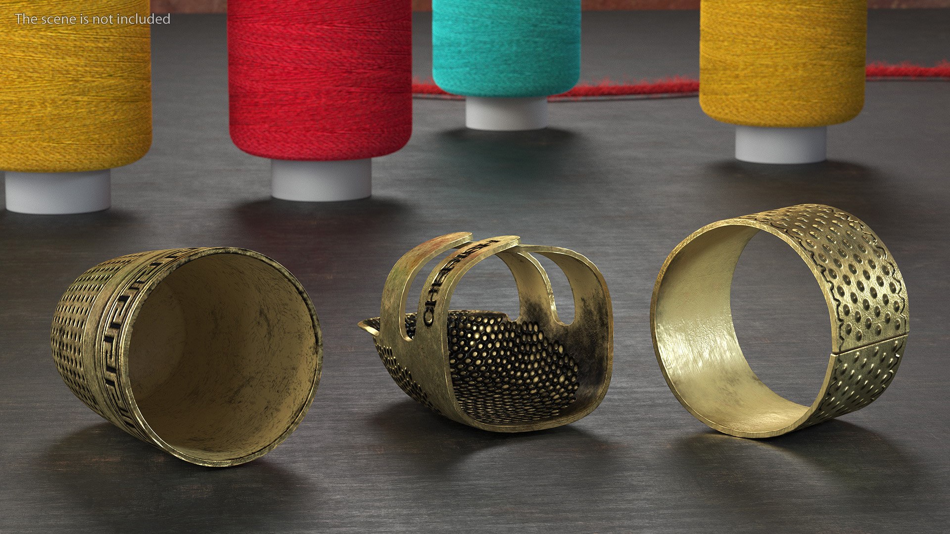 Tailor Finger Protectors Golden Set 3D Model - TurboSquid 2070805