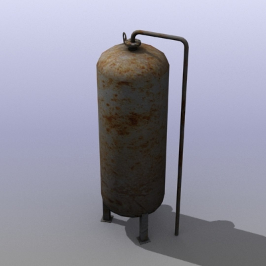 Low-poly Water Tank 3d Model