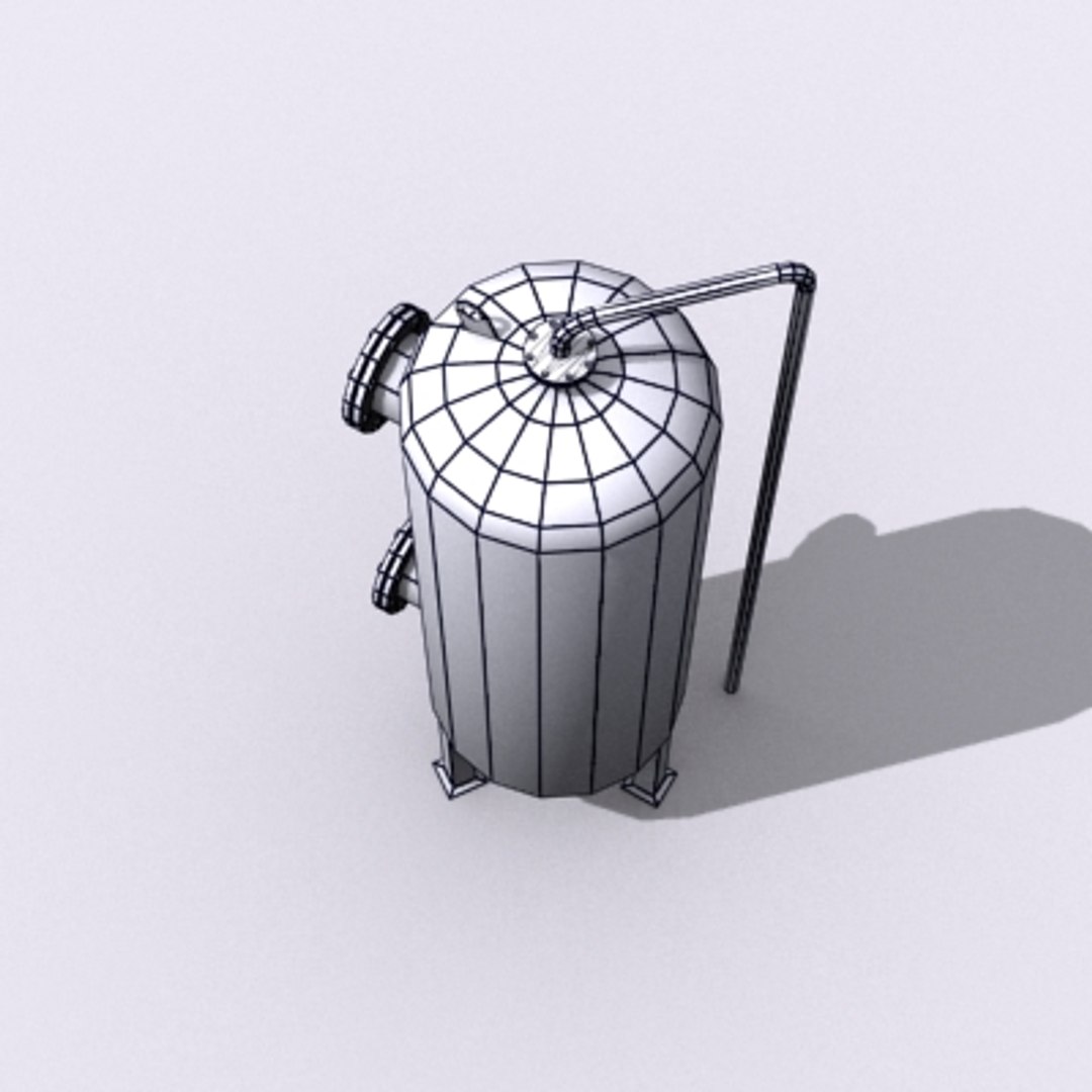 Low-poly Water Tank 3d Model
