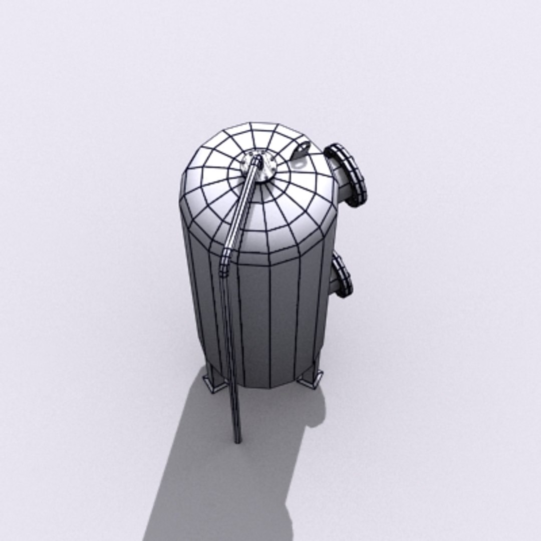 Low-poly Water Tank 3d Model