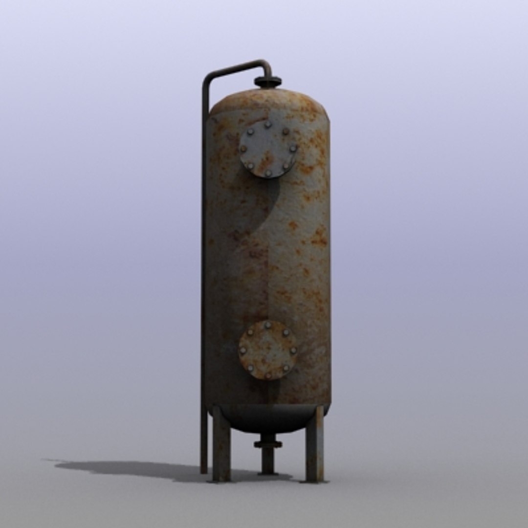 Low-poly Water Tank 3d Model