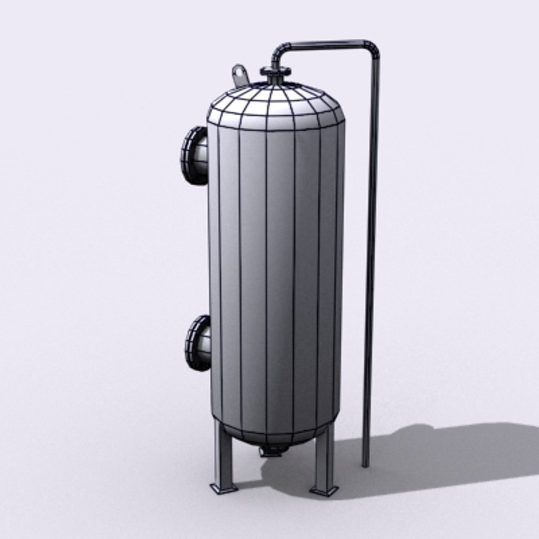 Low-poly Water Tank 3d Model
