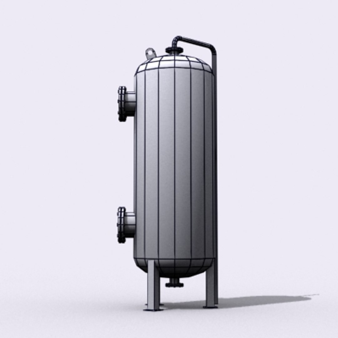 Low-poly Water Tank 3d Model