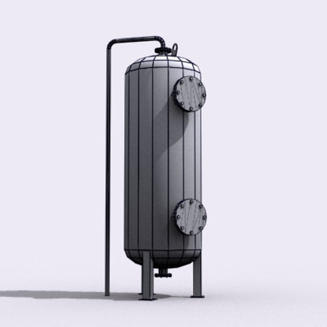 Low-poly Water Tank 3d Model