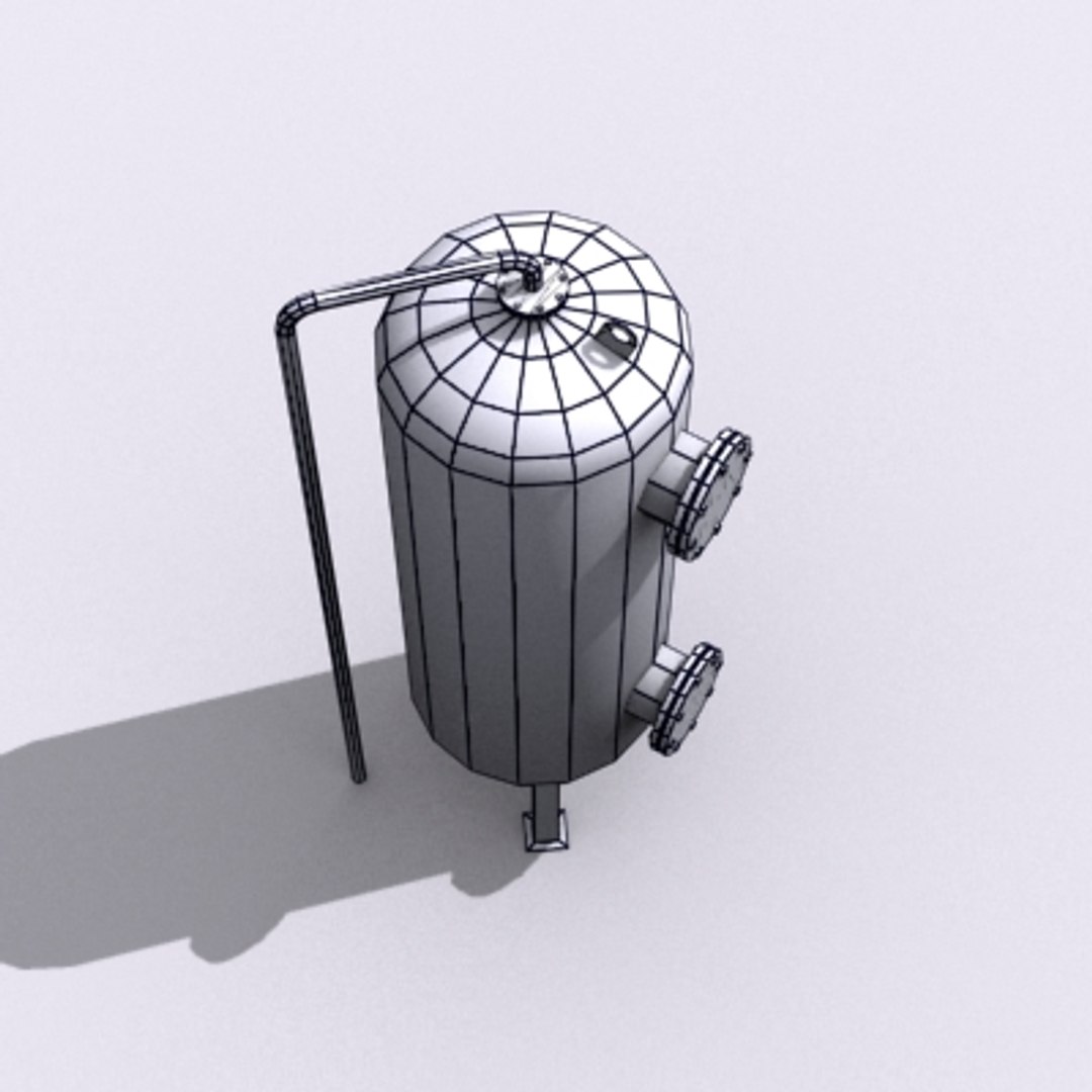 Low-poly Water Tank 3d Model