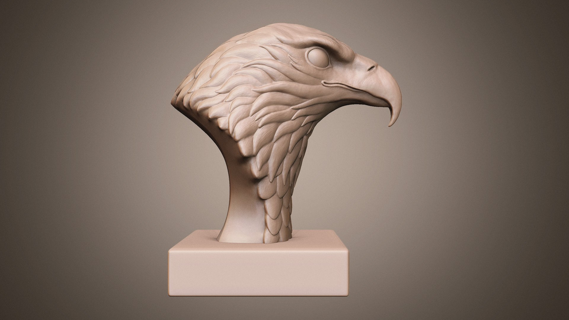 Eagle Head Sculpture 3D Model - TurboSquid 2220221