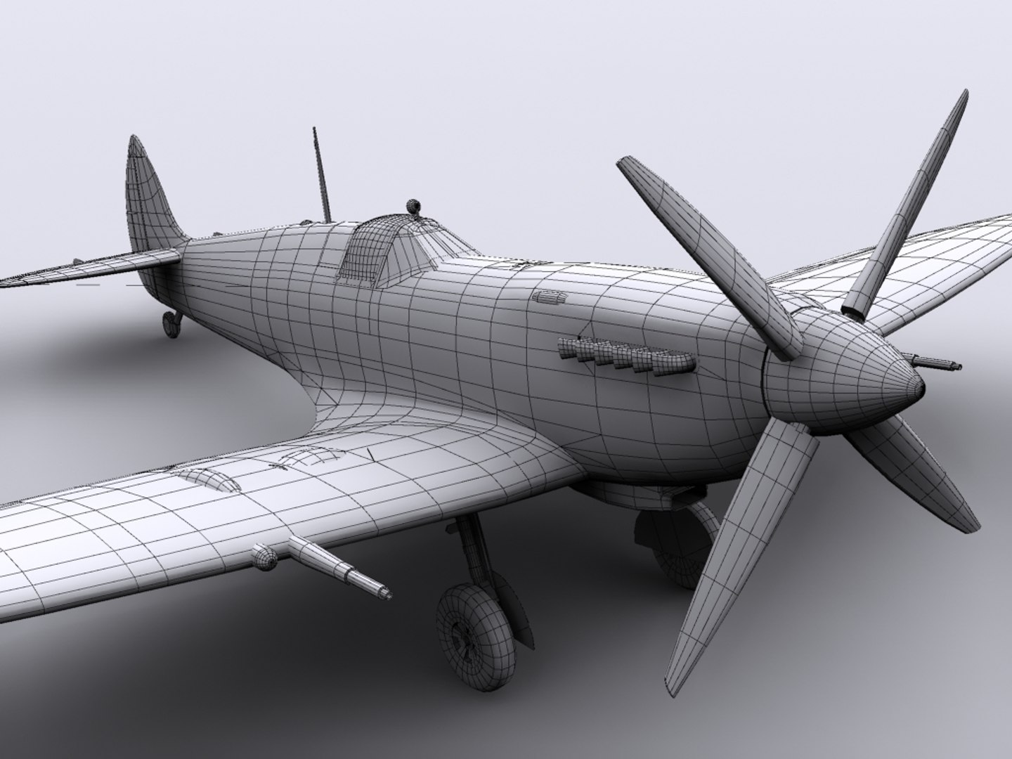 3d Model Supermarine Spitfire Fighter Mk