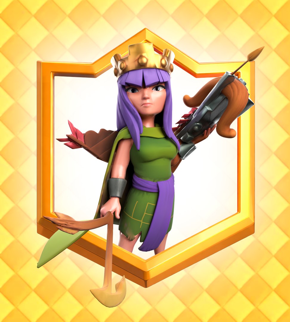 Clash Royale Archer Queen Card 3D - TurboSquid 2508764