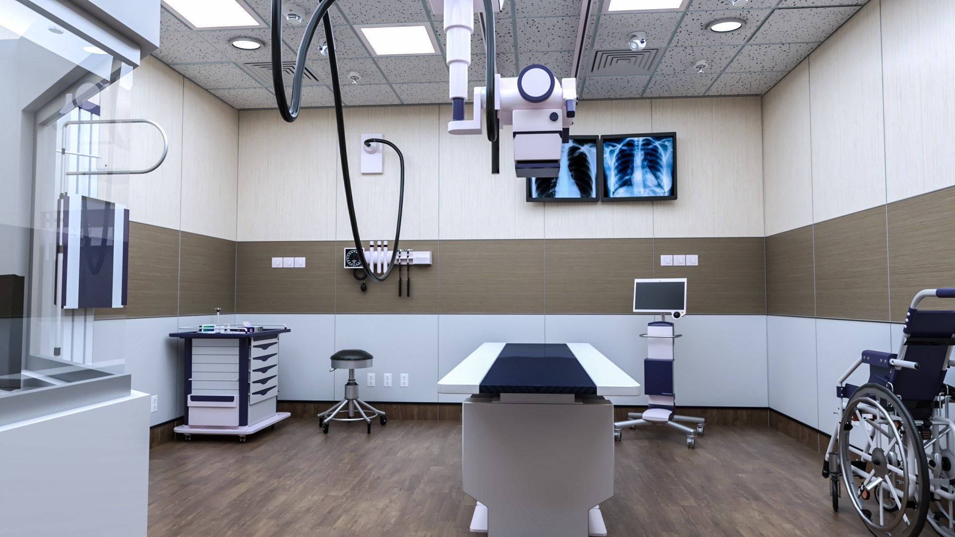 Doctors Office-Radiology-Xray Room 3D Model - TurboSquid 1746045