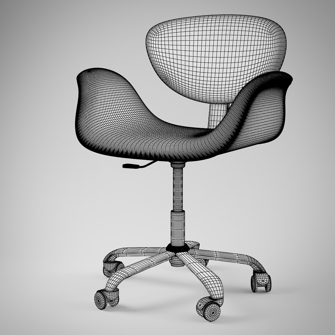 Red Swivel Chair 3d Model
