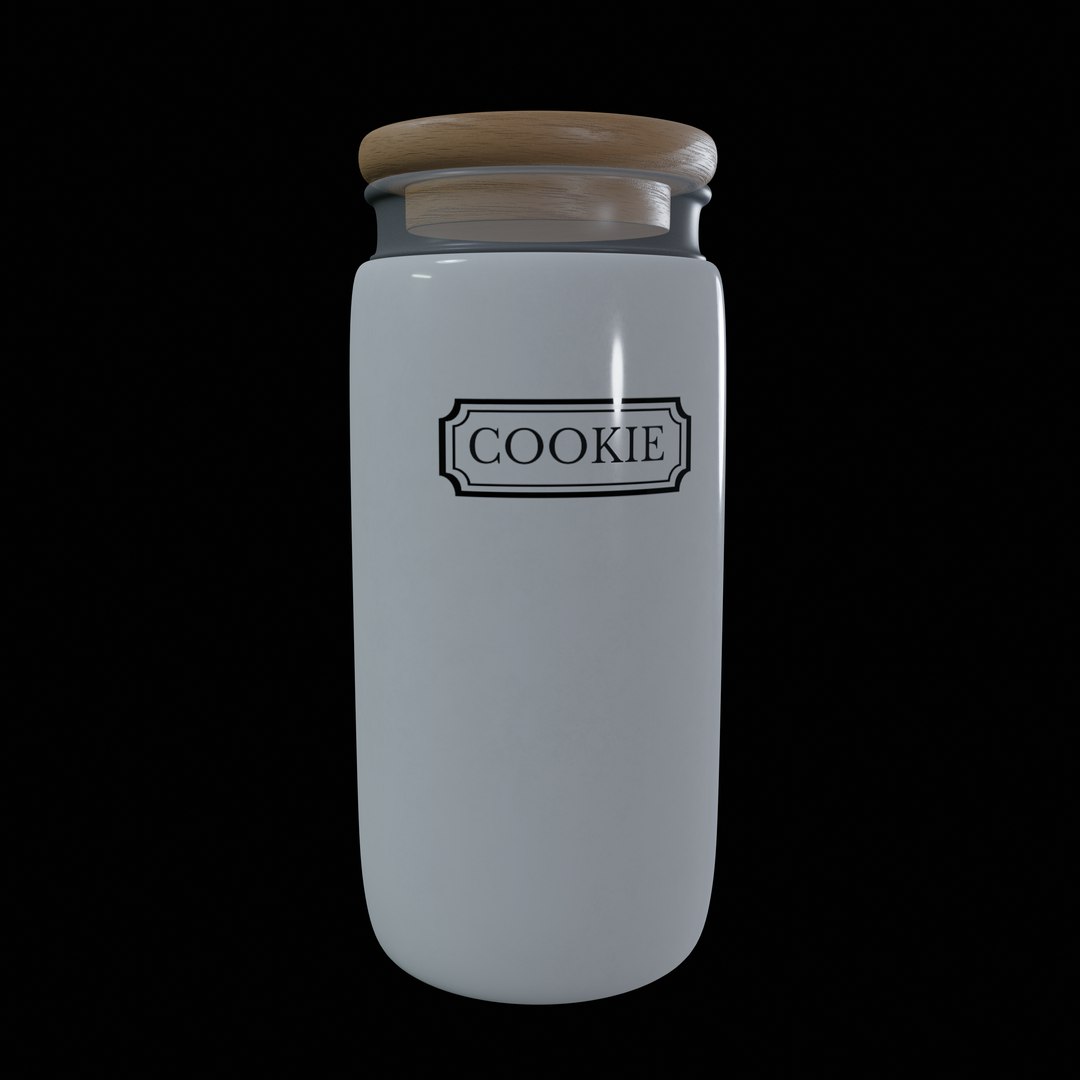 3D Food Storage Containers-Ceramic Food Storage Jar-PBR 3D Model Model ...