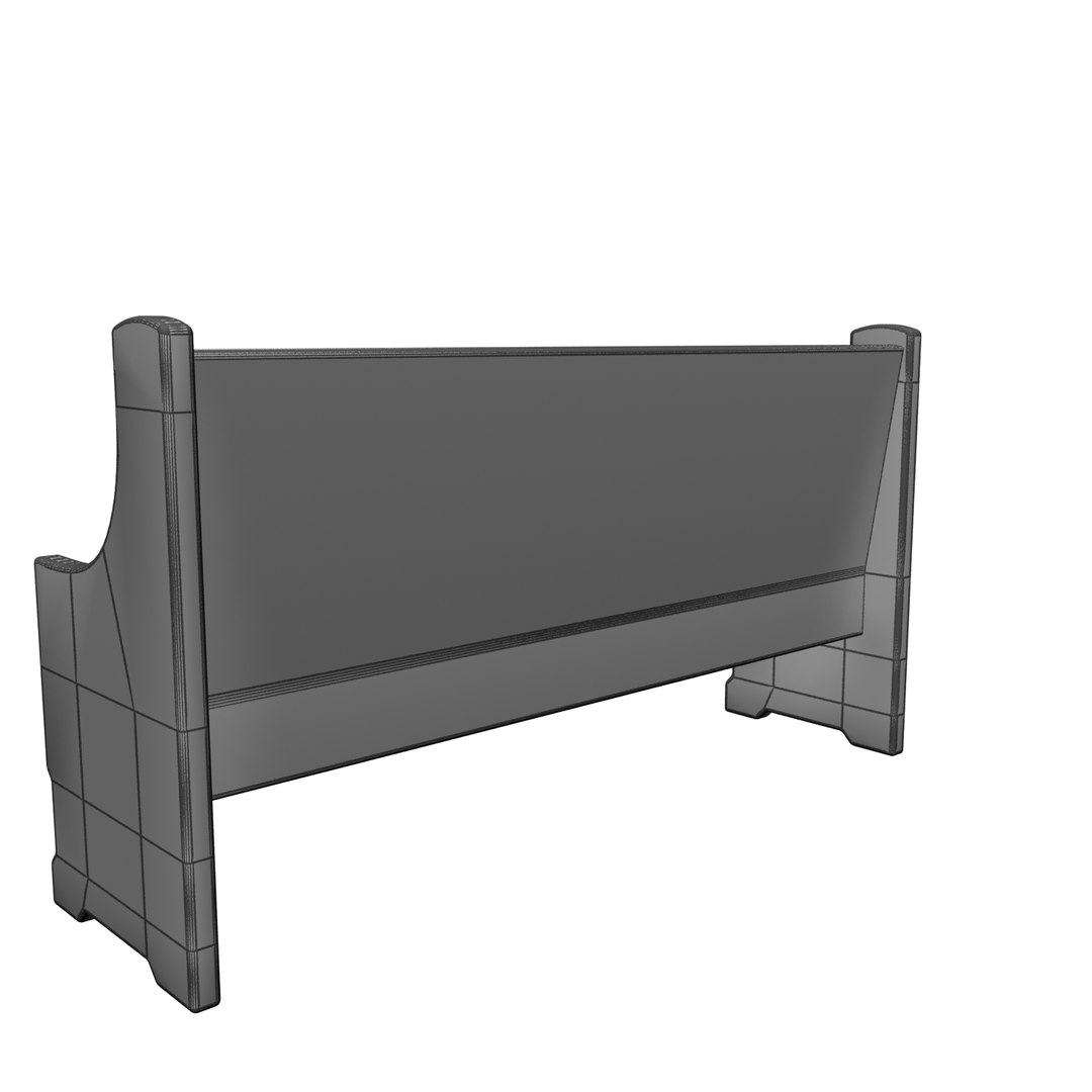 3d Model Church Bench
