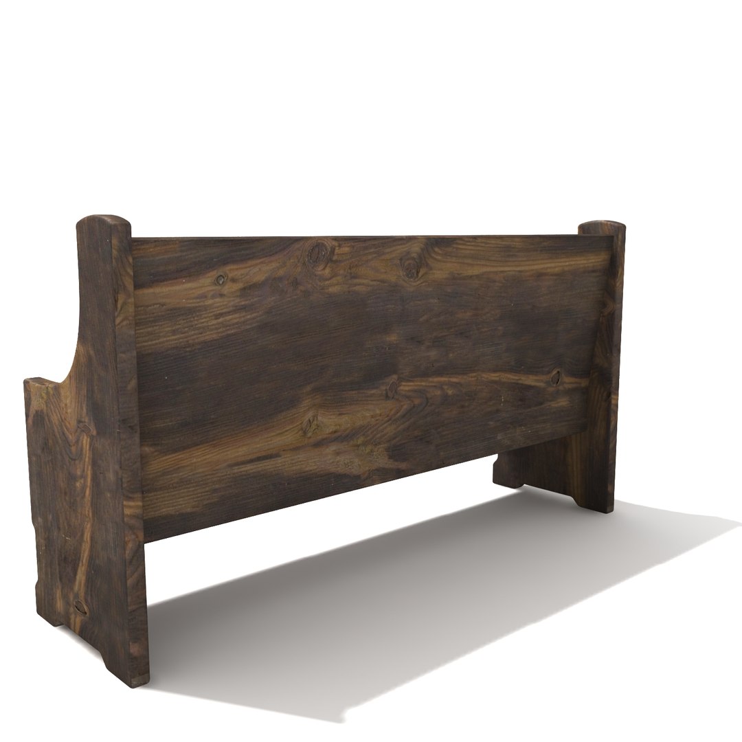 3d Model Church Bench