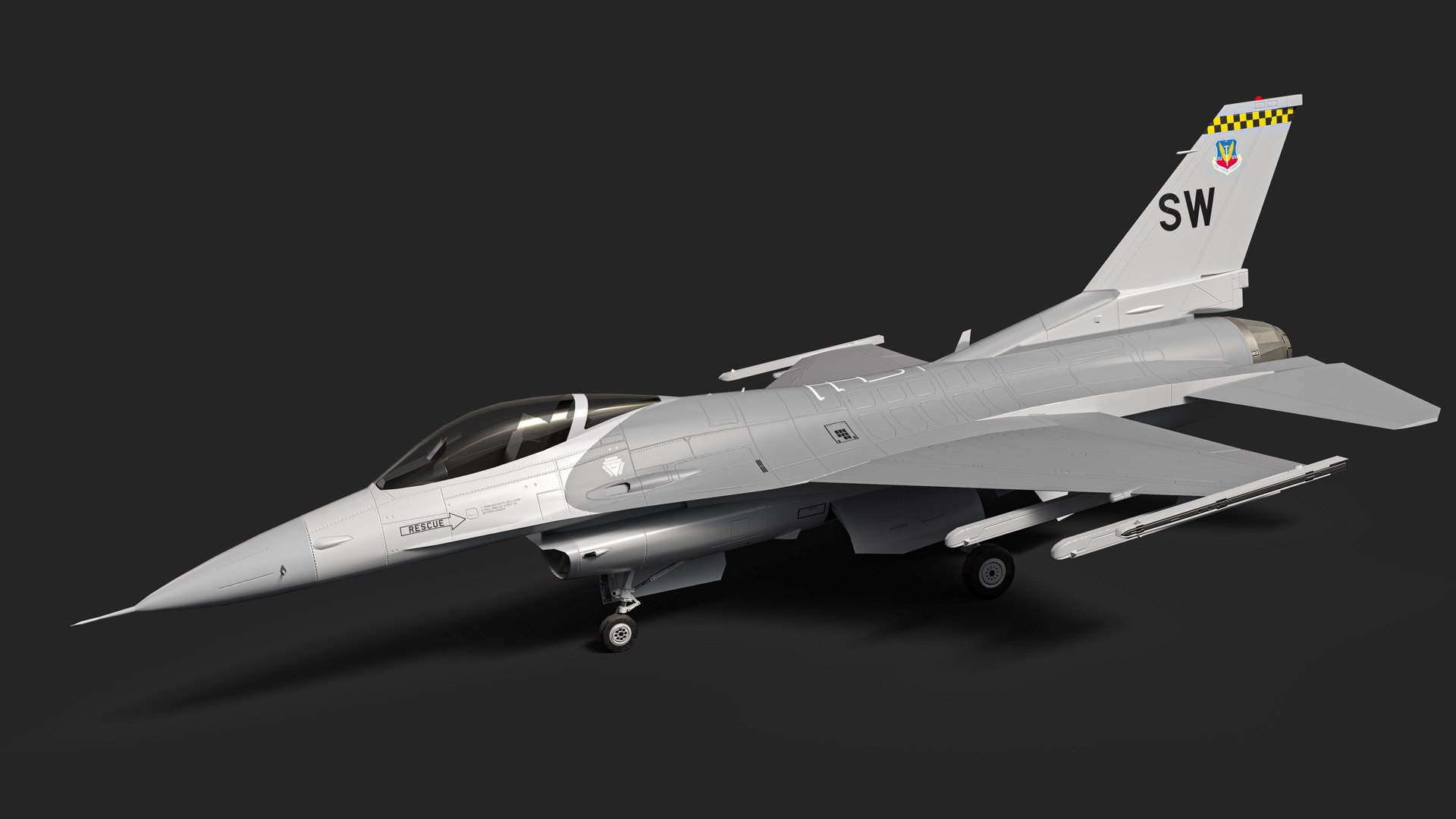 3D General Dynamics F-16 Fighting Falcon Model - TurboSquid 2053849