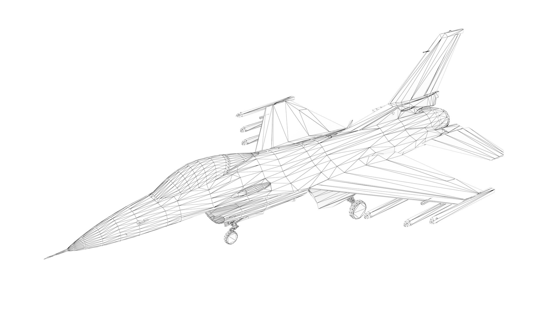 3D General Dynamics F-16 Fighting Falcon Model - TurboSquid 2053849
