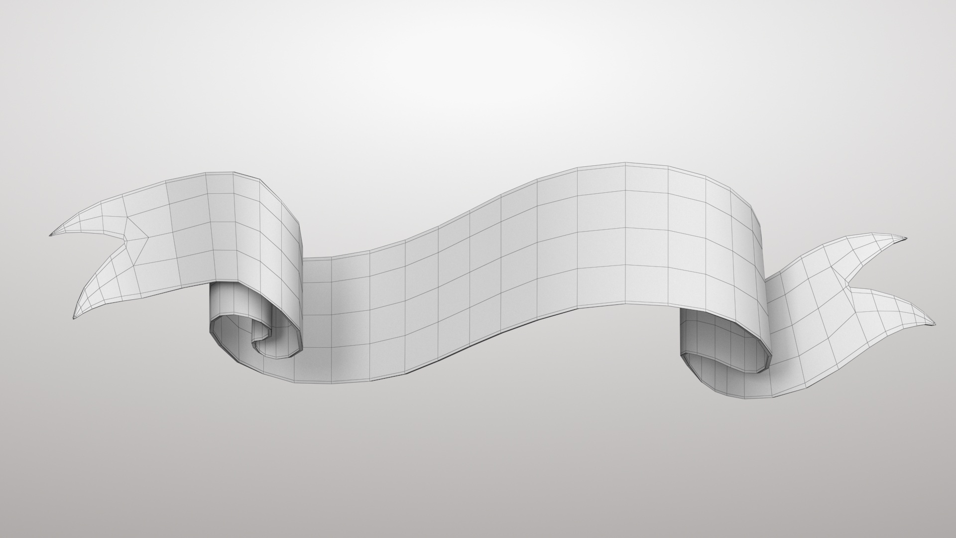 Ribbon Banner 01v PBR Model - TurboSquid 1974340