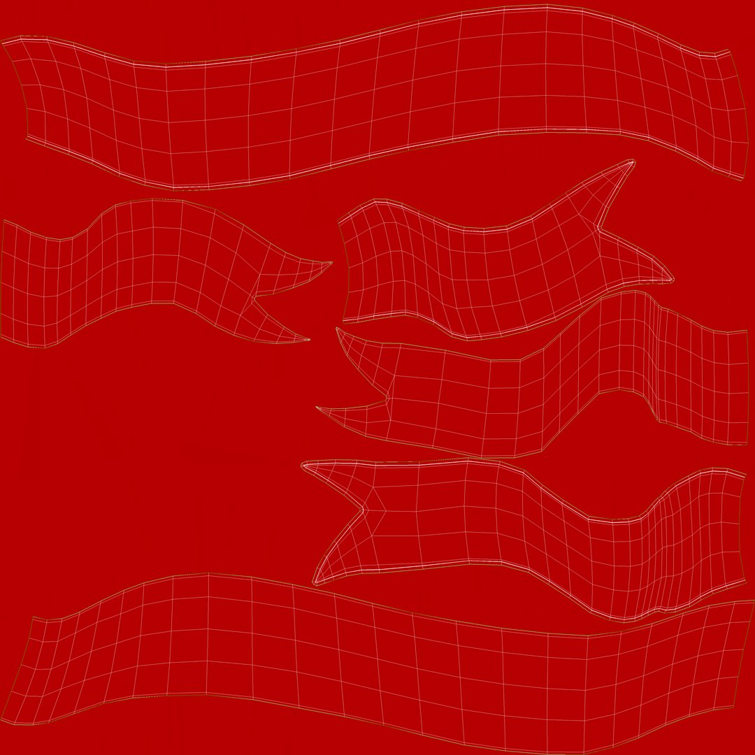 Ribbon Banner 01v PBR Model - TurboSquid 1974340