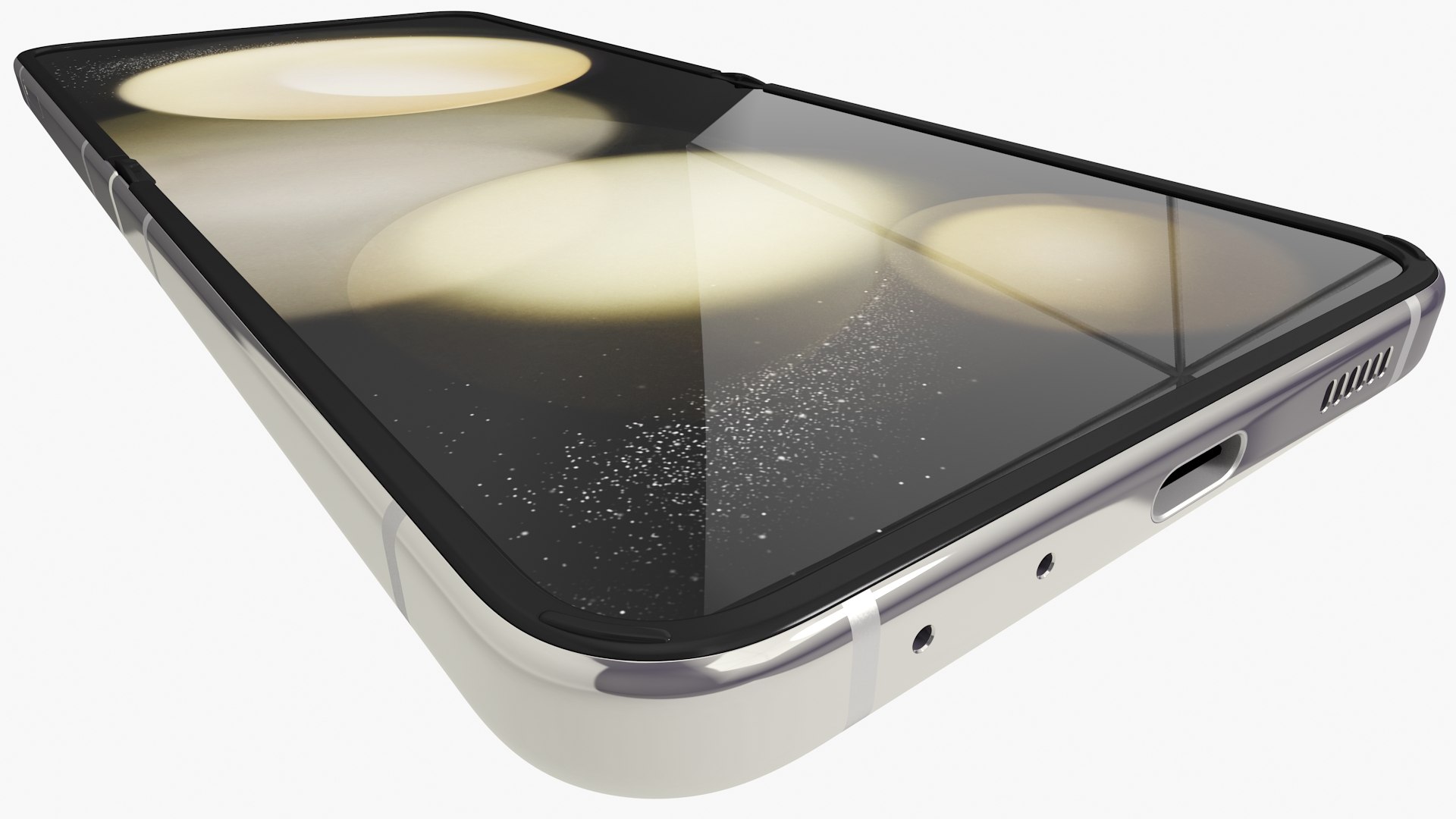 3D Samsung Galaxy Z Flip 5 Cream Animated Model - TurboSquid 2102561