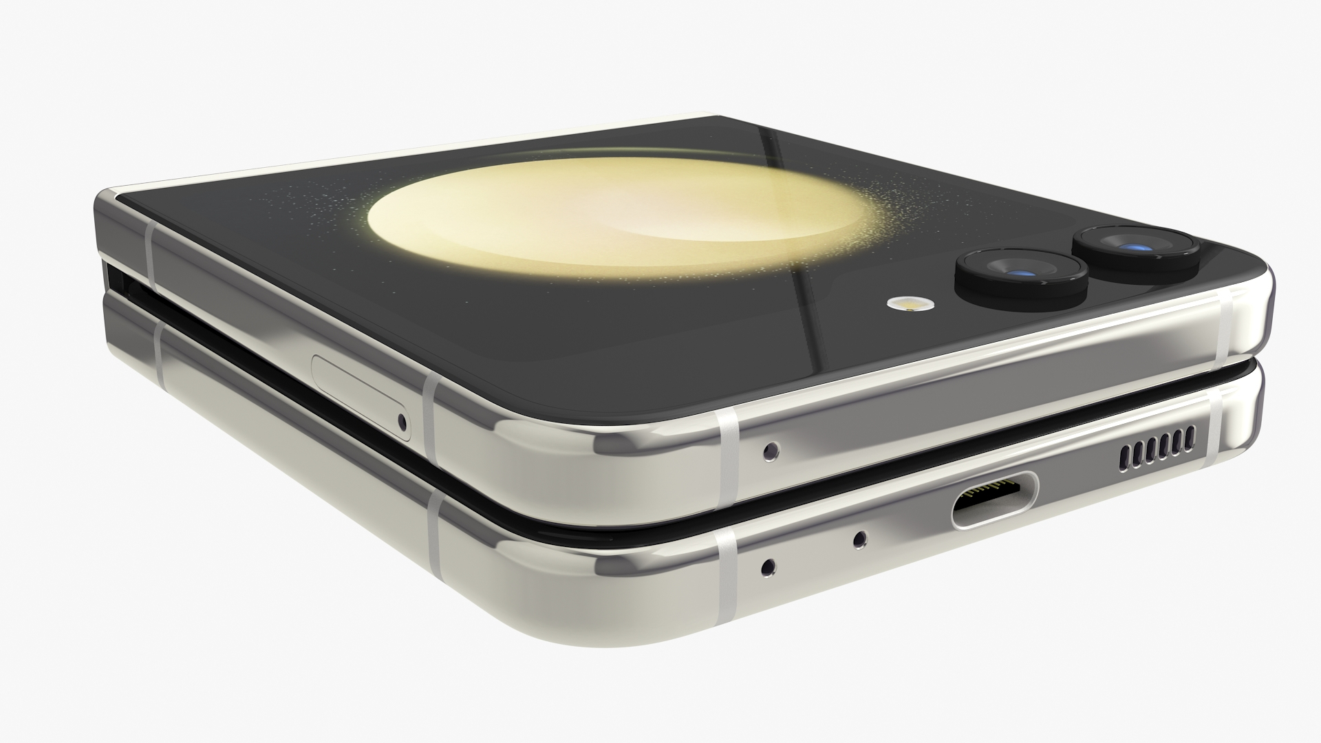 3D Samsung Galaxy Z Flip 5 Cream Animated Model - TurboSquid 2102561