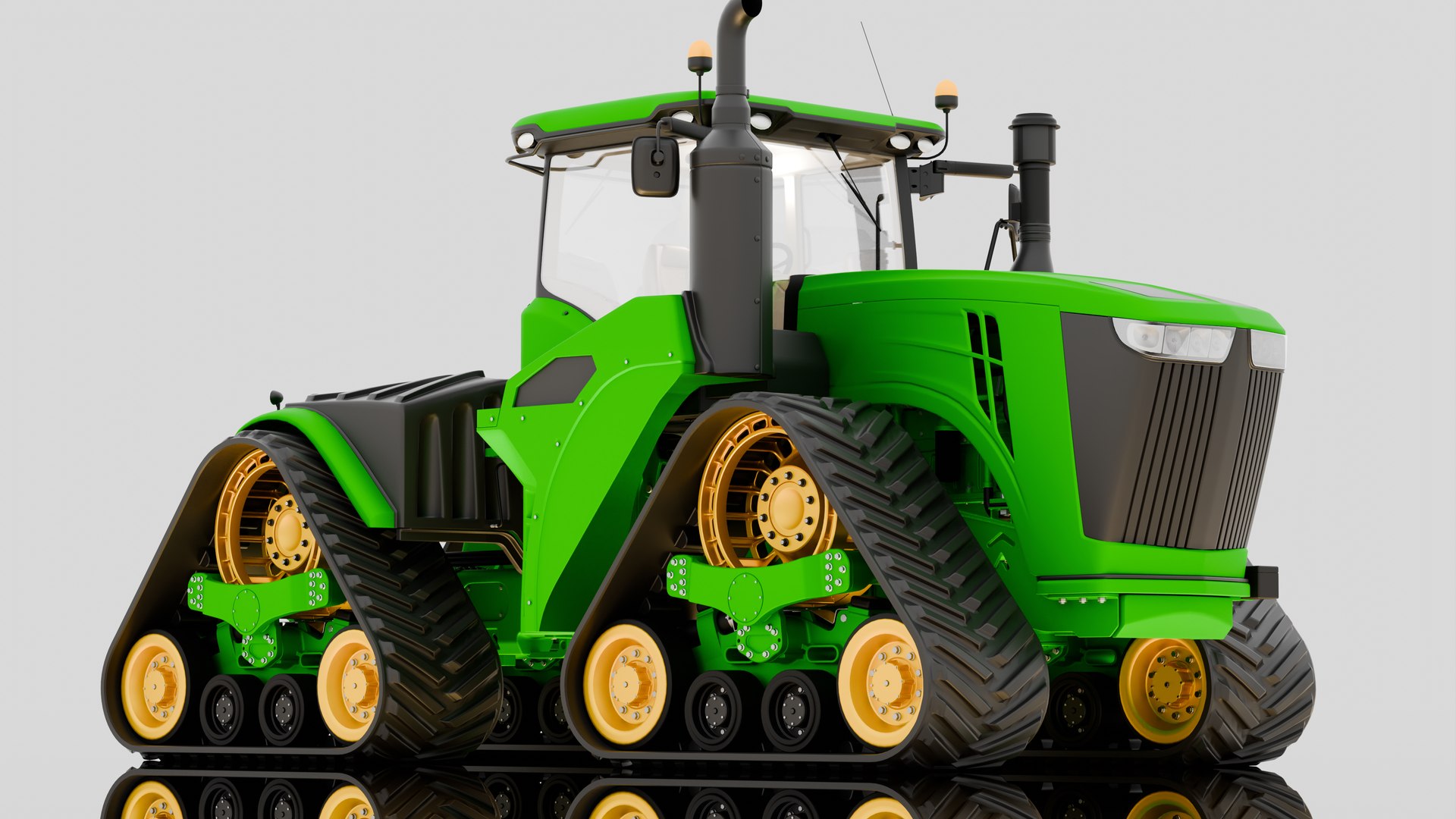 John Deere 9RX Tractor Ultra Light Vehicle Low Poly 3D Model - TurboSquid 2268868